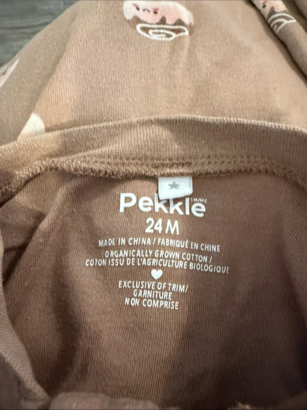 Pekkle | One Pieces | Pekkle Kids Onepiece Footed Pajamas In Tan With ...